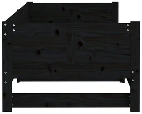 Výsuvná postel černá masivní borovice 2x (90 x 190) cm,  820266