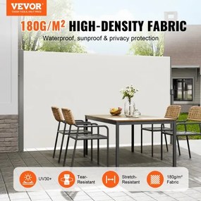 Stahovací boční markýza, 160 × 299,7 cm Venkovní ochranná – KSSCP160X300B18WCV0