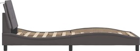 Rám postele bez matrace Zadar šedý 80 x 200 cm umělá kůže 3208145