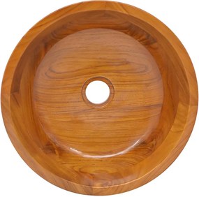 Umývadlo masivní teak Φ40 x 10 cm 326160