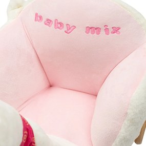 Houpací hračka s kolečky a melodií Baby Mix Labuť bílá
