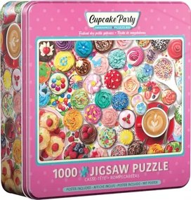 EUROGRAPHICS Puzzle Dortíková oslava v plechové krabičce / 1000 dílků