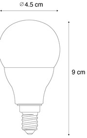 Chytrá stmívatelná LED žárovka E14 G45 opál 4,9 W 470 lm 2700-6500 K