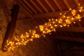 Easy Fix LED světelný řetěz, 20 m, venkovní, teple bílá, 120 diod, černý kabel, IP67