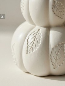 Sinsay - Stojící dekorace ve tvaru dýně s motivem listu - bílá