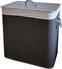 TRENDIE Bambusový koš na prádlo 150l šedý + DÁREK
