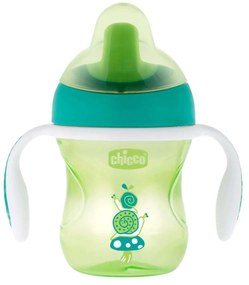 CHICCO Hrneček Trénujeme s držadly 200 ml zelený 6m+