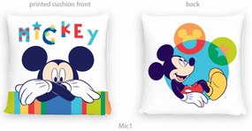 Carbotex DĚTSKÝ DEKORAČNÍ POLŠTÁŘ MICKEY 40X40 CM VZOROVANÁ