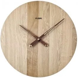 KUBRi 0084 - Dubové hodiny české výroby s dřevěnými ručkami