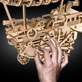 RoboTime 3D dřevěné mechanické puzzle Fantastická vzducholoď
