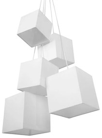 Moderní bílá závěsná stropní lampa MESTA Beliani
