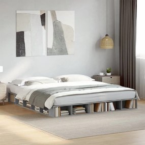 vidaXL Rám postele 200 x 200 cm kompozitní dřevo [3280448] Barva: Betonová šedá