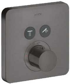Axor ShowerSelect - Termostat pod omítku pro 2 spotřebiče, kartáčovaný černý chrom 36707340