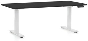 Výškově nastavitelný stůl OfficeTech C, 160 x 80 cm - bílá podnož Barva: Černá