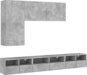 vidaXL 5dílná obývací stěna kompozitní dřevo [3216561] Barva: kouřový dub