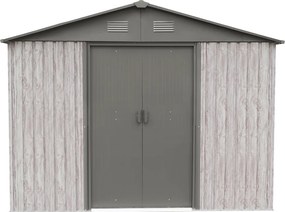 Zahradní domek BestBerg ZDB-7SD / 7,2 m² / 301 x 238 x 214 cm / dekor bílé dřevo/šedá