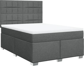 Box spring postel s matrací tmavě šedá 160x200 cm textil 3292840