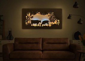 Li-Go "Kravičky" světelný obraz 230V 120x60 cm provedení povrchu: dub světlý