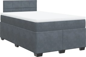 Box spring postel s matrací tmavě šedý 120x190 cm samet 3288559