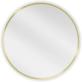 Mexen Loft, kulaté koupelnové zrcadlo 60 cm, barva rámu zlatá lesklá, 9850-060-060-000-50