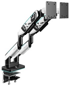 Dvojité rameno na monitory 49″, bílo-černé X-Arm Dual RGB