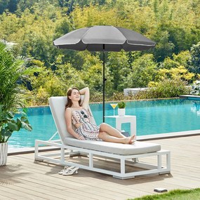 Slunečník SOLARA, Ø160 cm, šedá SongmicsHome
