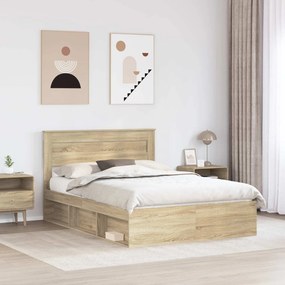 Rám postele s čelo Sonoma 160 x 200 cm Masivní borové dřevo 3409737