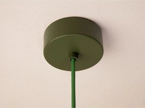 Zelené kovové závěsné svítidlo ø 30 cm Ori – Micadoni