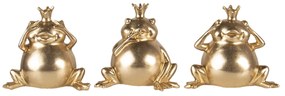 Zlaté sošky žab - hluchá, němá, slepá - 14*8*12 cm