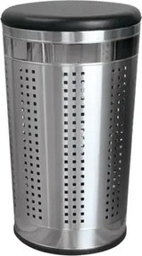 MSV koš na prádlo s polstrovaným víkem nerezová ocel / 46 L