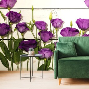 Tapeta nádherné fialové květiny - 450x300 cm