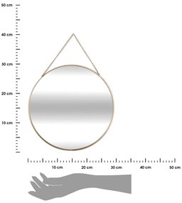 Závěsné zrcadlo Circle, zlaté, sada 3ks
