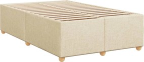 Box spring postel s matrací krémová 120x200 cm textil 3286659
