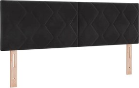 Postel s boxspringem s čelo Černý 200 x 160 cm samet 3341530
