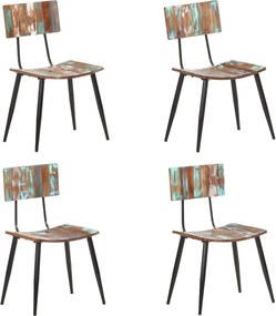 vidaXL Jídelní židle 4 ks masivní recyklované dřevo [3056368]