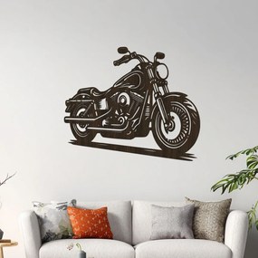 dřevo života Dřevěný obraz motorky Harley Davidson Zvolte rozměr (cm): 80x67, Zvolte barvu dekoru: Wenge