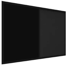 Tabule COMBI - černý korek a magnetická černá tabule 90x60cm s černým lakovaným dřevěným rámem, TMK96_0002