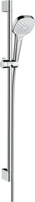 Hansgrohe Croma Select E, sprchová sada Vario EcoSmart 9 l/min se sprchovou tyčí 90 cm, bílá/chromová, HAN-26593400