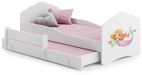 Dětská postel s matracemi CASIMO II 160x80 Motiv: PES A KOČKA
