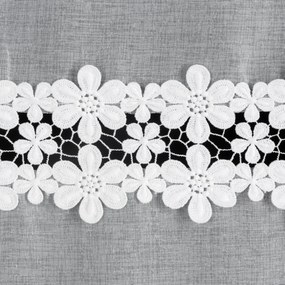 ZÁCLONA NA KROUŽCÍCH KAJE 140X250 CM CM BÍLÁ
