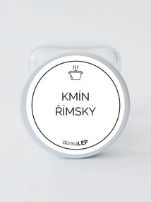 Samolepka na kořenky KMÍN ŘÍMSKÝ bílá 5 cm základní písmo