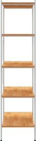 Policový regál s 5 policemi bílý a dub 80 x 40 x 163 cm 336350
