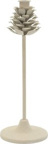 Kovový svícen Pigna 33 cm krémový