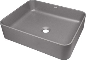 Deante Temisto, granitové umývadlo na dosku 500x400x120mm, antracitová metalíza, DEA-CQT_TU5S