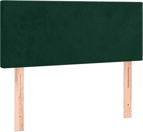 Box spring postel s matrací tmavě zelená 90x190 cm samet 3127346