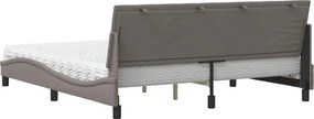 Postel s matrací Hanko taupe 180 x 200 cm textil 3310549