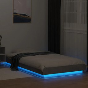 Rám postele s LED osvětlením betonově šedý 90 x 190 cm kompozit 3281150