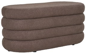 Hnědá lavice z textilie bouclé Dartford – House Nordic
