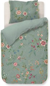 Pip Studio perkálové povlečení Everbloom Green - 140 x 200 + 70x90 (Oboustranné povlečení z bavlněného perkálu  )