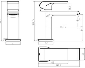 Novaservis - Umyvadlová baterie NOBLESS SHARP lesklý chrom